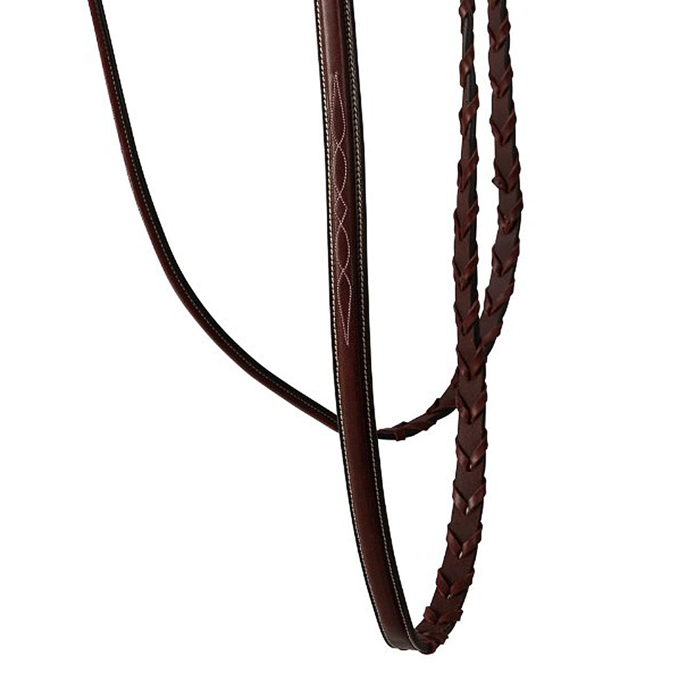 Huntley Equestrian Classic Fancy Stitched Hunter Bridle with Reins ...