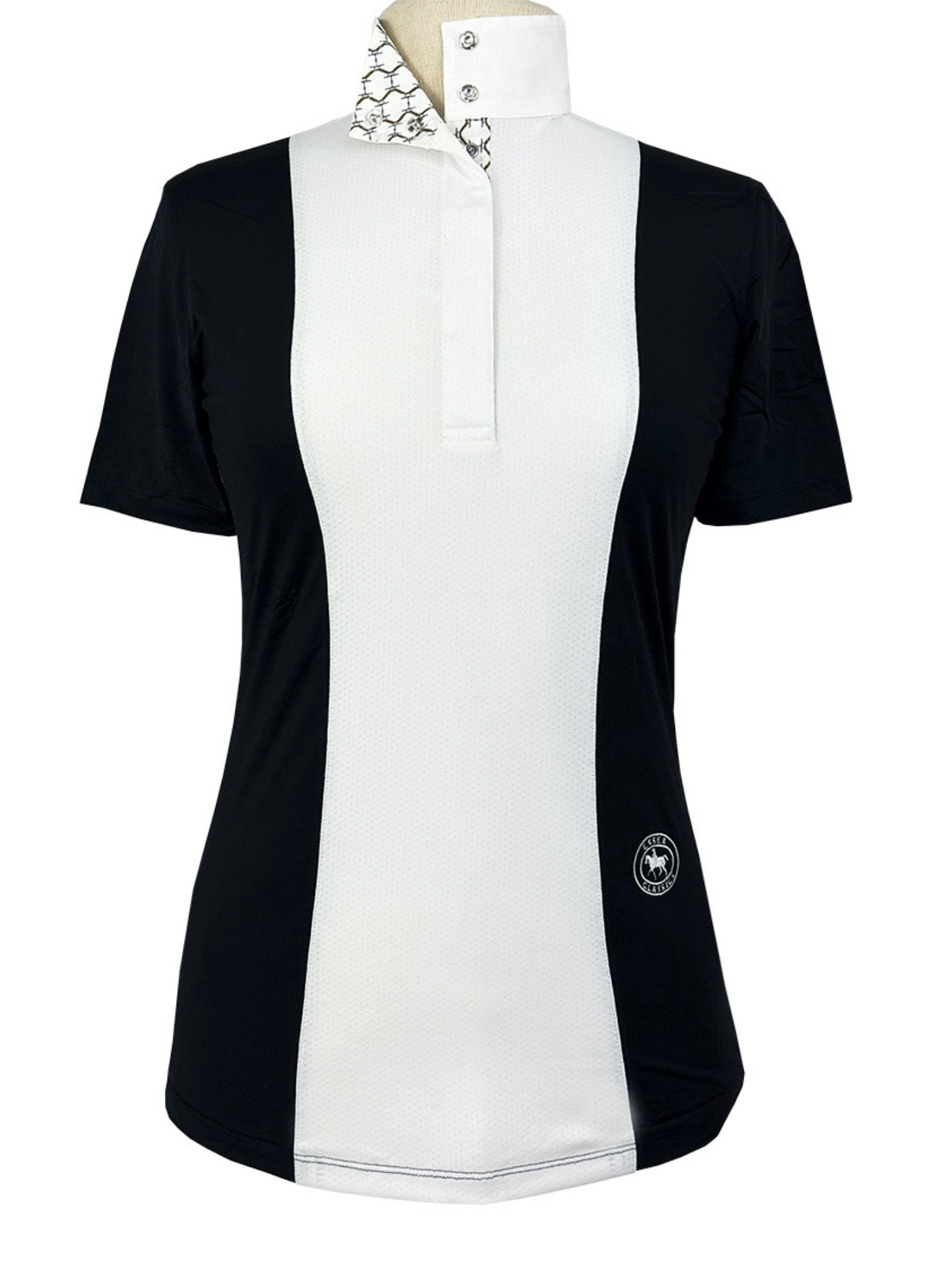 Ladies "Luna II" Black with Braided Reins & Bits Short Sleeve Performa