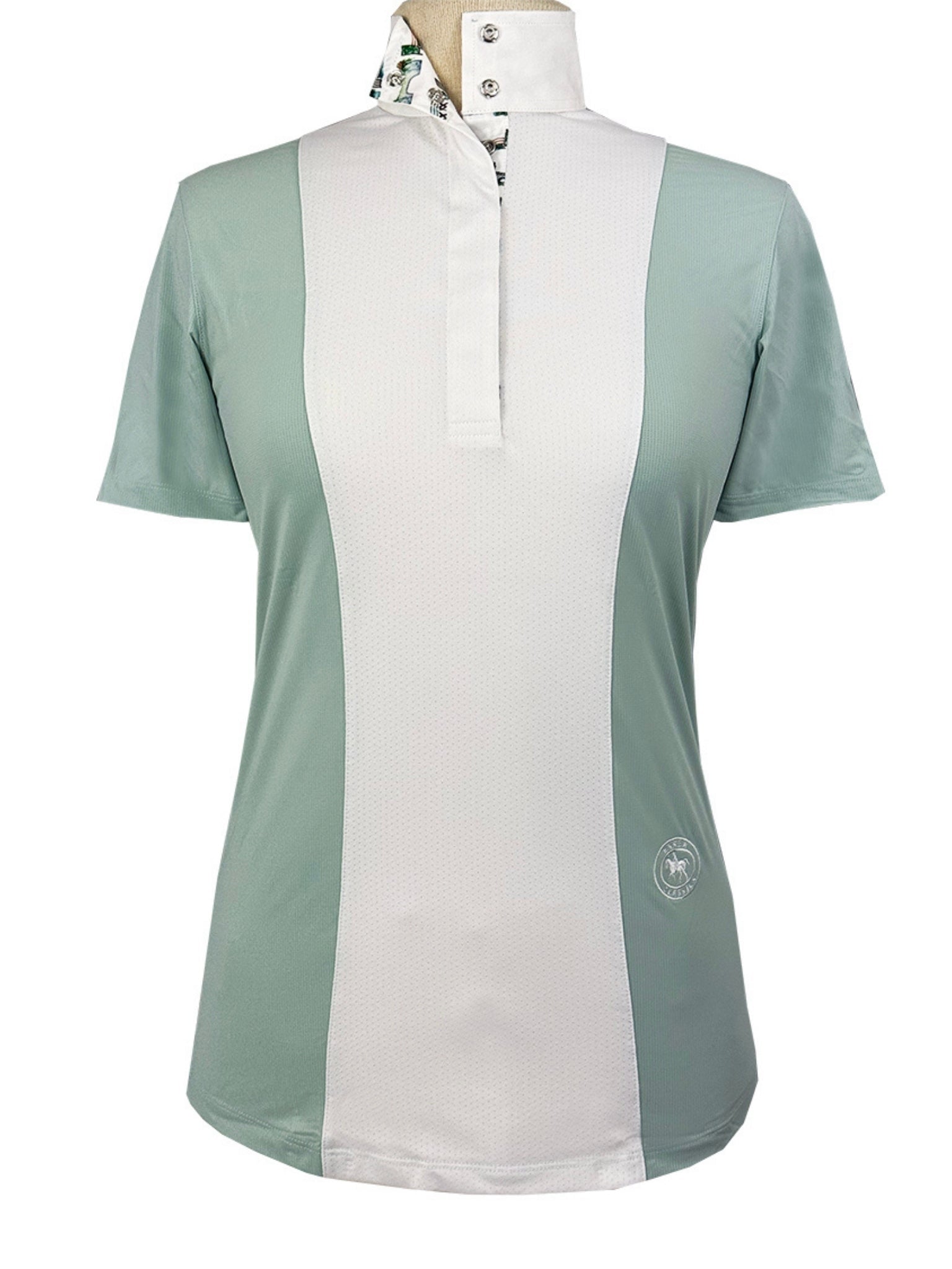 Ladies "Luna II" Seafoam with Hunter Derby Short Sleeve Performance Sh