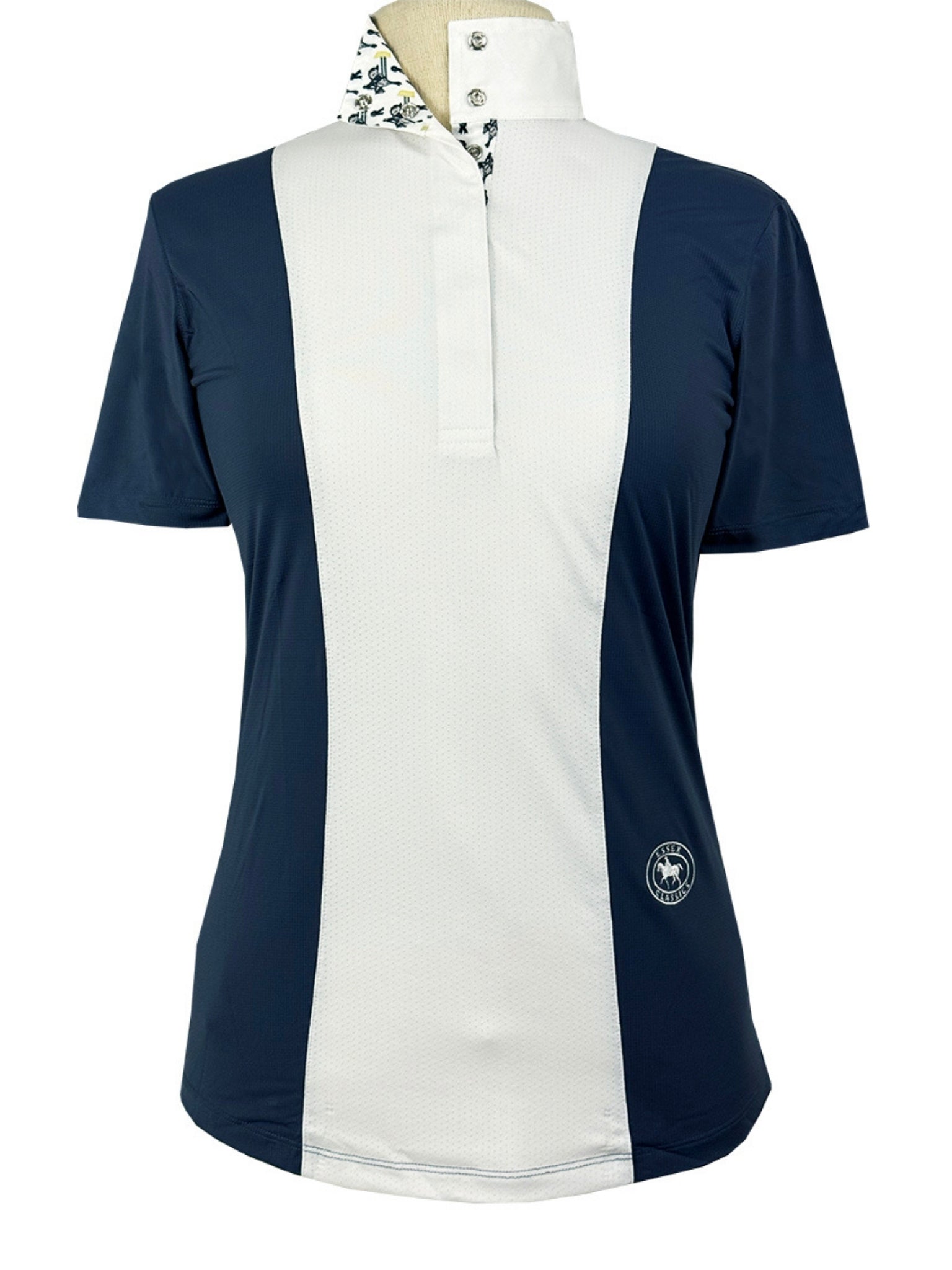 Ladies "Luna II" Marine Blue with Blue Ribbon Winner Short Sleeve Perf