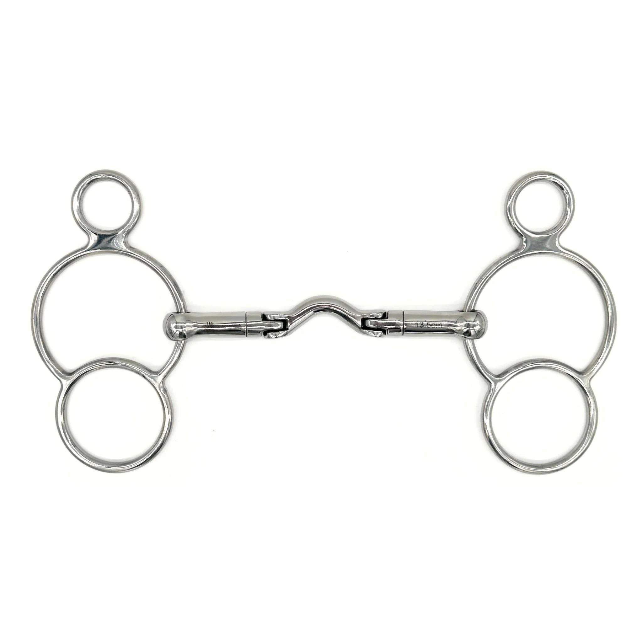 Jake Adams Swivel Port Hinge Two Ring Bit | Farm House Tack