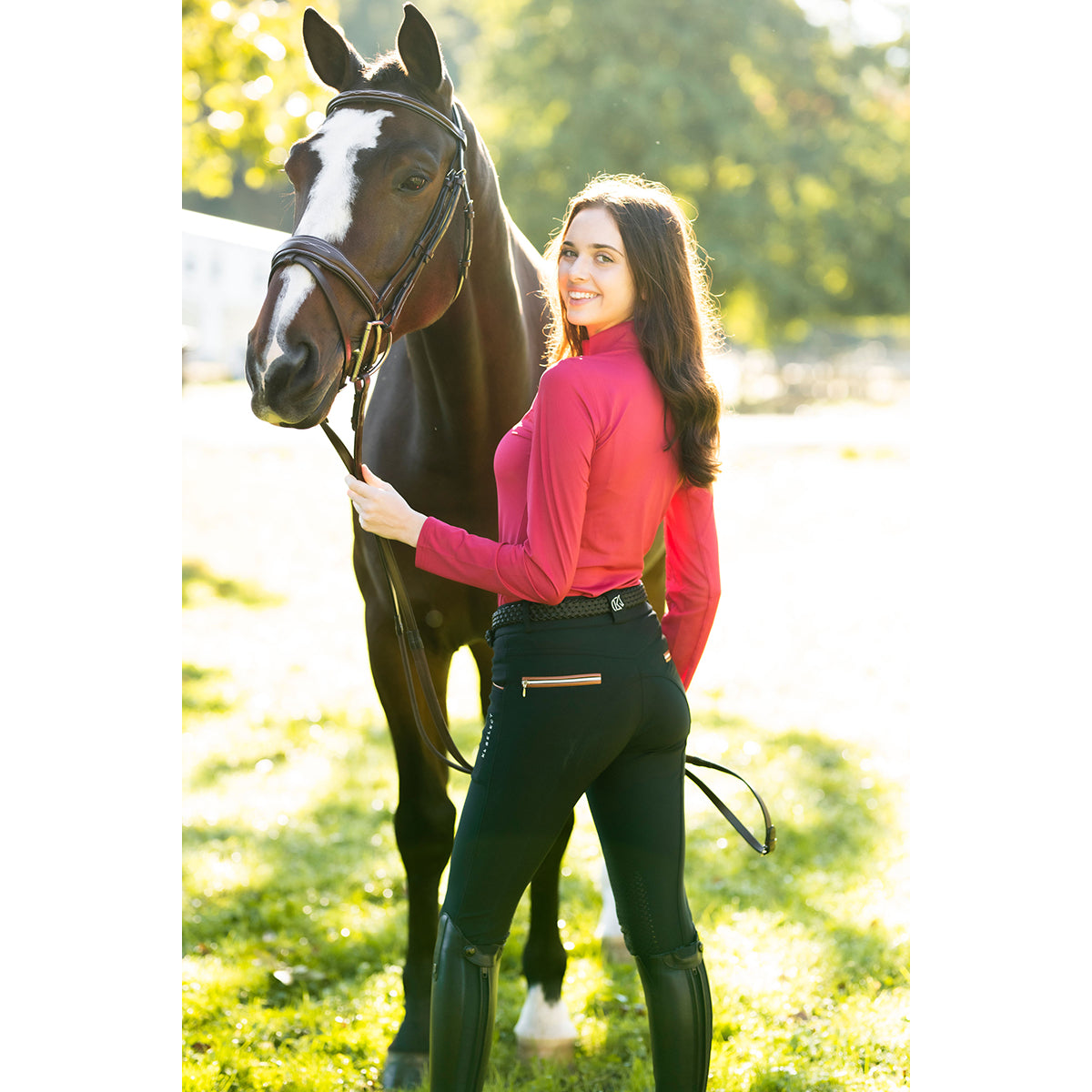 KL Select Gabrielle Knee Patch Breech | Farm House Tack